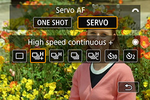 EOS R3: Selecting the Drive Mode