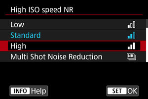 EOS R8: High ISO Speed Noise Reduction