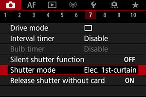 EOS R7: Shutter Mode