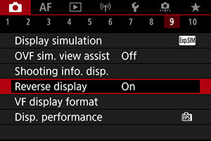 EOS R7: Reverse Display