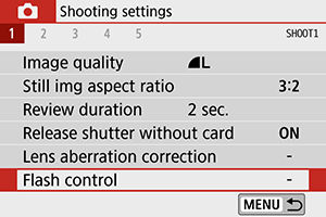 EOS REBEL T8i: Flash Function Settings
