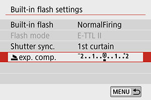 EOS REBEL T8i: Flash Function Settings