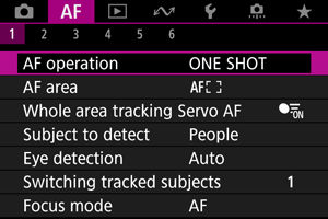 EOS R6 Mark II: AF Operation