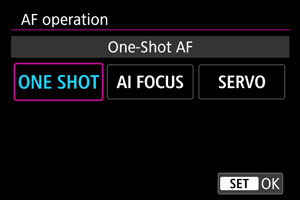 EOS R6 Mark II: AF Operation