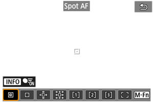 EOS R8: Selecting the AF Area