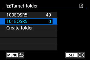 Copying Images on the EOS R5.
