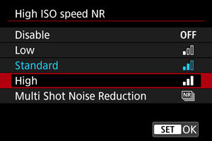 High ISO Speed Noise Reduction on the EOS R50