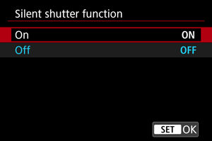 EOS R50: Silent Shutter Function