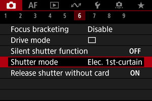 EOS R50: Shutter Mode