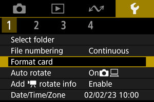 PowerShot V10: Card Formatting