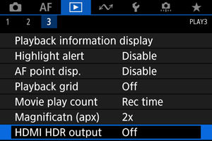 How to playback HDR Output from the HDMI port of the EOS 1Dx Mark III.