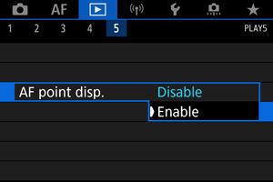 AF Point Display on the EOS R6.