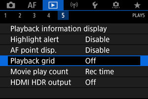 EOS R6 Playback Grid