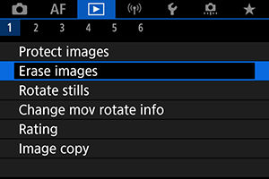 EOS R7: Erasing Images