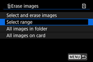 EOS R6 Mark II: Erasing Images