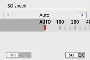 Setting ISO Speed Settings for Still Photos on the EOS M50 Mark II.