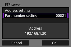 EOS R6: Image Transfer to FTP Servers