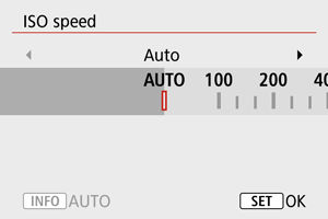 EOS R100: ISO Speed Settings for Still Photos
