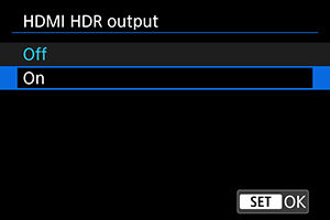 EOS R7: HDMI HDR Output