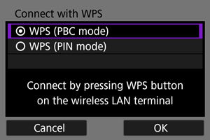 EOS R5 Wi-Fi Connection via Access Points