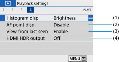 EOS REBEL T8i: Tab Menus: Playback