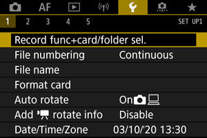 EOS R6: Folder Settings