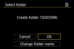 EOS R6: Folder Settings