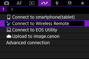 EOS R8: Connecting to a Wireless Remote Control