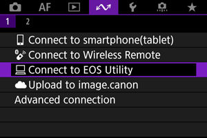 EOS R8: Connecting to EOS Utility