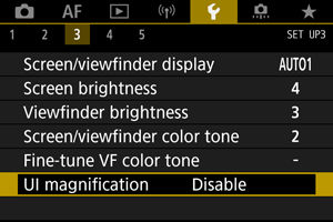 EOS R6: UI Magnification