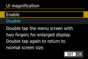 EOS R6: UI Magnification