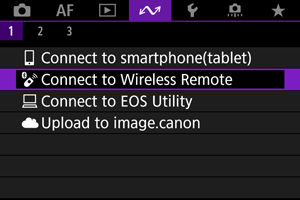 EOS R6 Mark II: Connecting to a Wireless Remote Control
