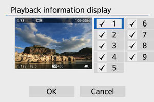 EOS R100: Playback Information Display