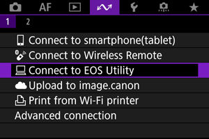 EOS R50: Connecting to EOS Utility