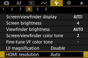 EOS R6 Mark II: HDMI Resolution
