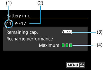 EOS R8: Battery Information