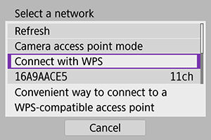 EOS REBEL T8i: Wi-Fi Connection via Access Points