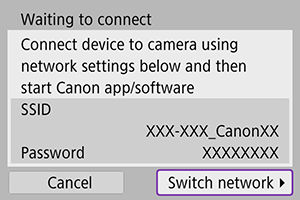 EOS REBEL T8i: Wi-Fi Connection via Access Points