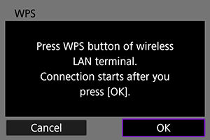 Establishing Wi-Fi Connection via Access Points on the EOS R10.