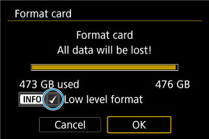 Formatting Memory Cards on the EOS R50.