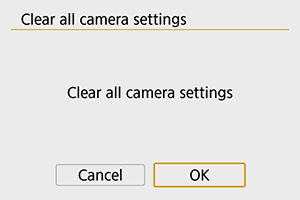 EOS REBEL T8i: Clearing Settings