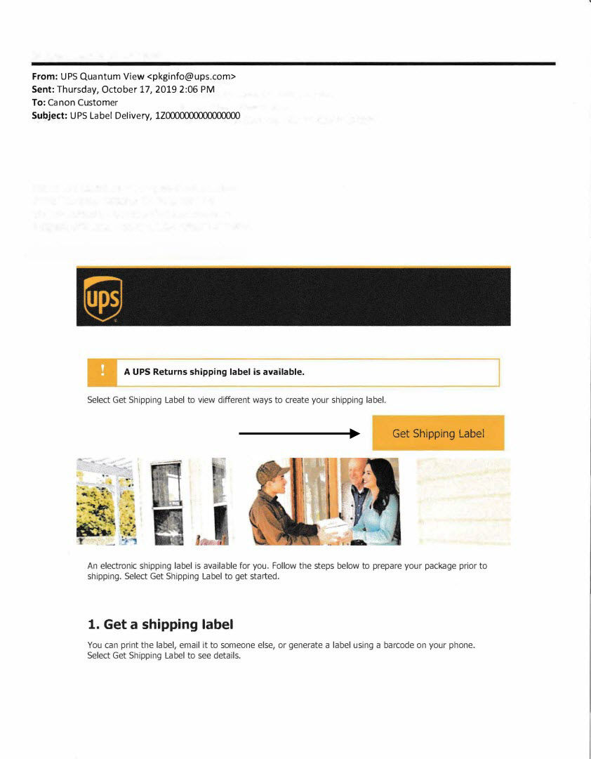 UPS Quantum Email Example