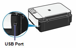Connect the USB interface cable to the MP240 / MP250 / MP270