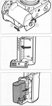 EOS 1v / 1v HS : How to load the battery