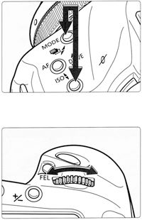 EOS 1v / 1v HS : How to set the film winding mode (single / continuous ...