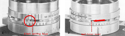 Canonet QL17 : How to select and set the self-timer mode.