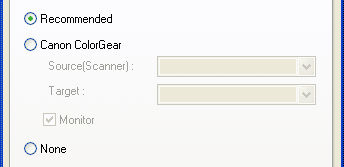 Adjusting Color Settings Tab options (LiDE 500F)