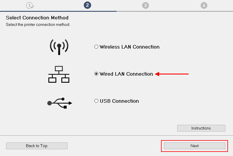 How to Set Up the Printer for Wired LAN (Windows)