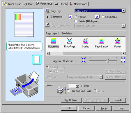 Use Borderless Printing (Windows) - Pro9000 Mark II / Pro9500 Mark II