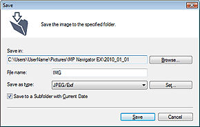 Batch scanning using MP Navigator EX on an MX340 (Windows)